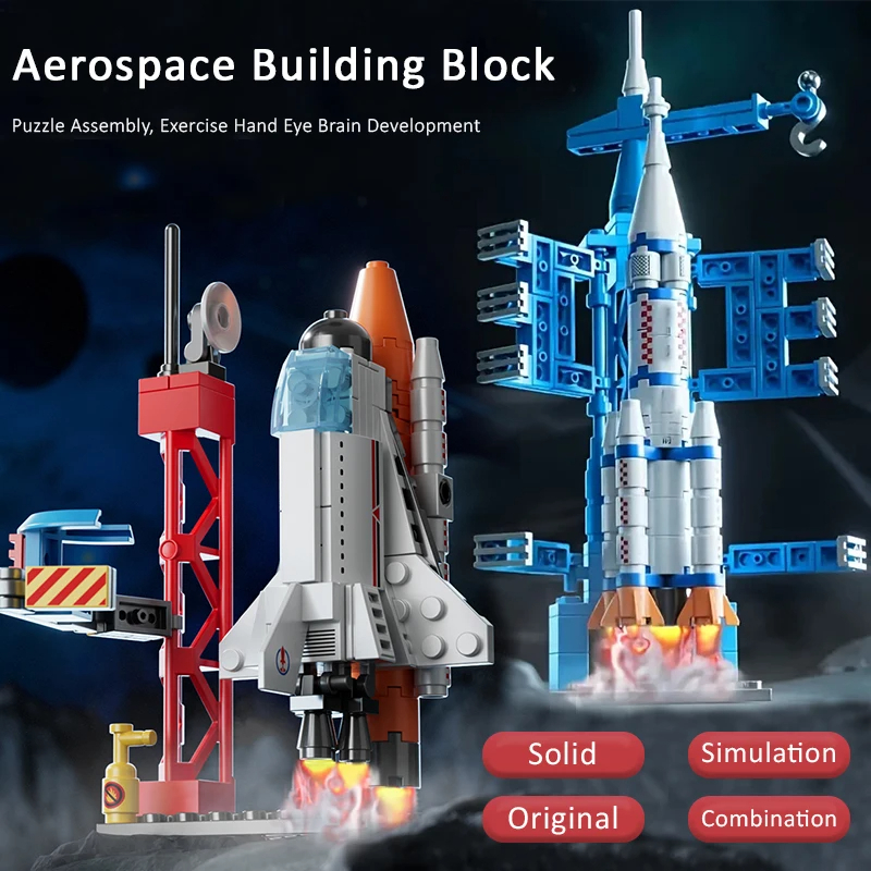 Aerospace Rocket Launch Center Base Puzzle Model Mini Block Toy Boy ...