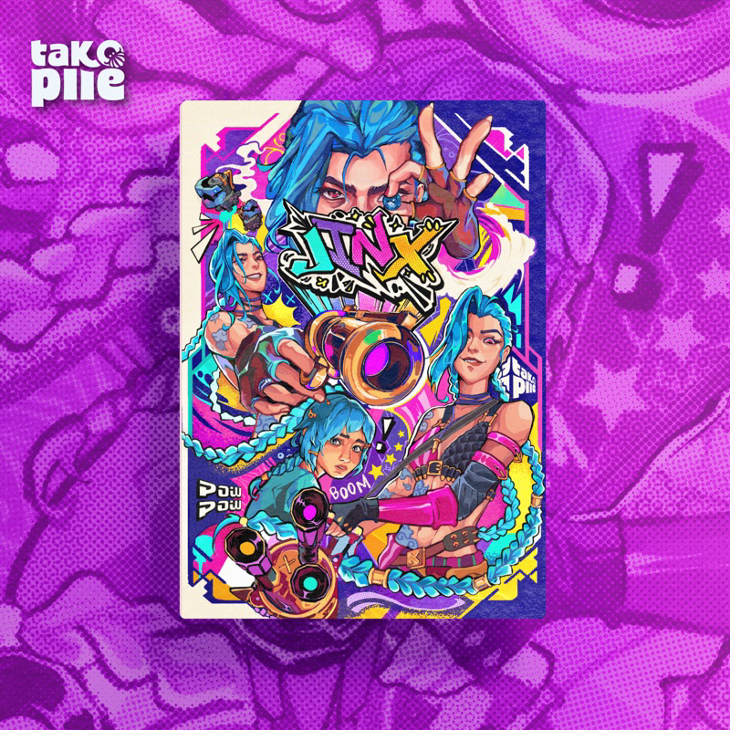 JINX from ARCANE & League of Legends Art Print | A5 and A4 Sizes | by ...