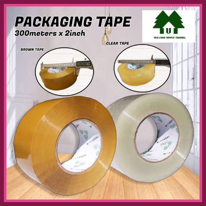 PACKING TAPE /PACKAGING TAPE 300M x 2INCHES(4.8cm) Width CLEAR AND ...