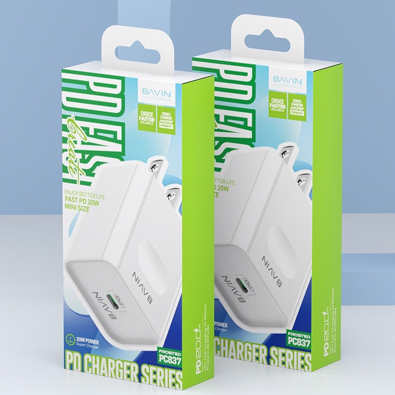 bavin pc837 20W flash charging head PD adaptor only | Shopee Philippines