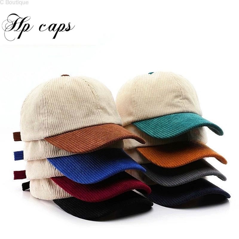 Hp Caps New Curdoroy Plain 8 color's Baseball Cap w/Buckle Adjustable Unisex | Shopee Philippines