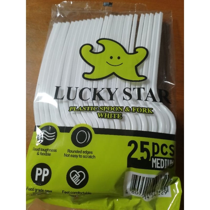 Sunway /Lucky Star Disposable Plastic Spoon 25pcs/pack/Gilas ...
