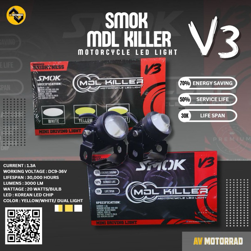 SMOK MDL Killer V3 Universal Mini Driving Light | Shopee Philippines