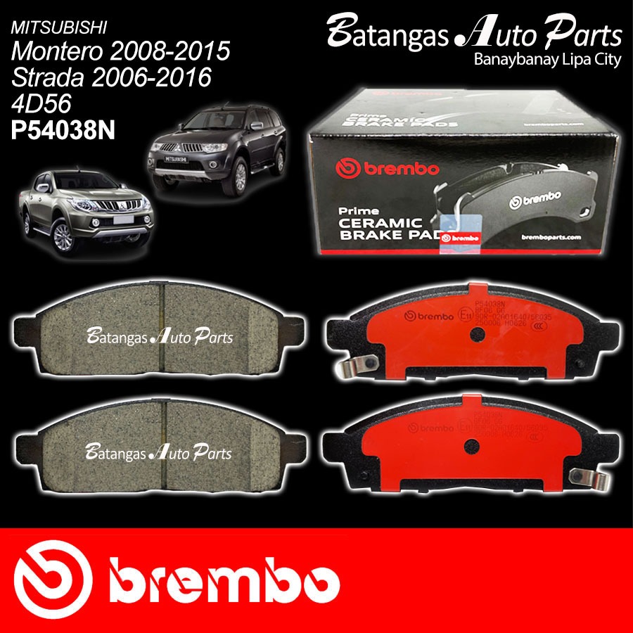 BREMBO FRONT BRAKE PAD MITSUBISHI MONTERO / STRADA 4D56 2008-2015 1SET ...