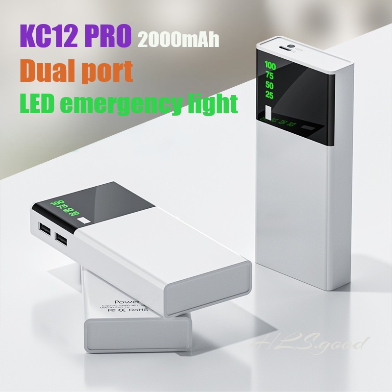 KC12 PRO Digital display 20000 mAh mobile power supply with LED lighting Portable fast charger ...