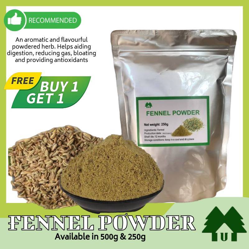 BUY 1 GET 1 FREE ! FENNEL POWDER with already ZIPLOCK at the top ...