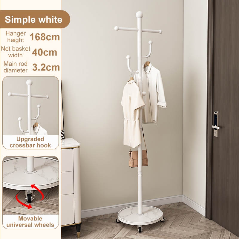 Metal Coat Rack Sabitan ng damit Bedroom Clothes Hanger Rack Bag Rack ...