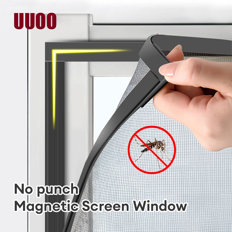 UUOO Magnetic Window Screen Detachable Mosquito Window Screen Net DIY ...
