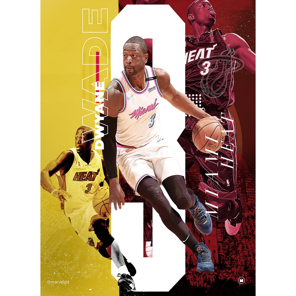 DWAYNE WADE HD WALLPAPER POSTER 21cm x 29.7cm (3pcs minimum order ...