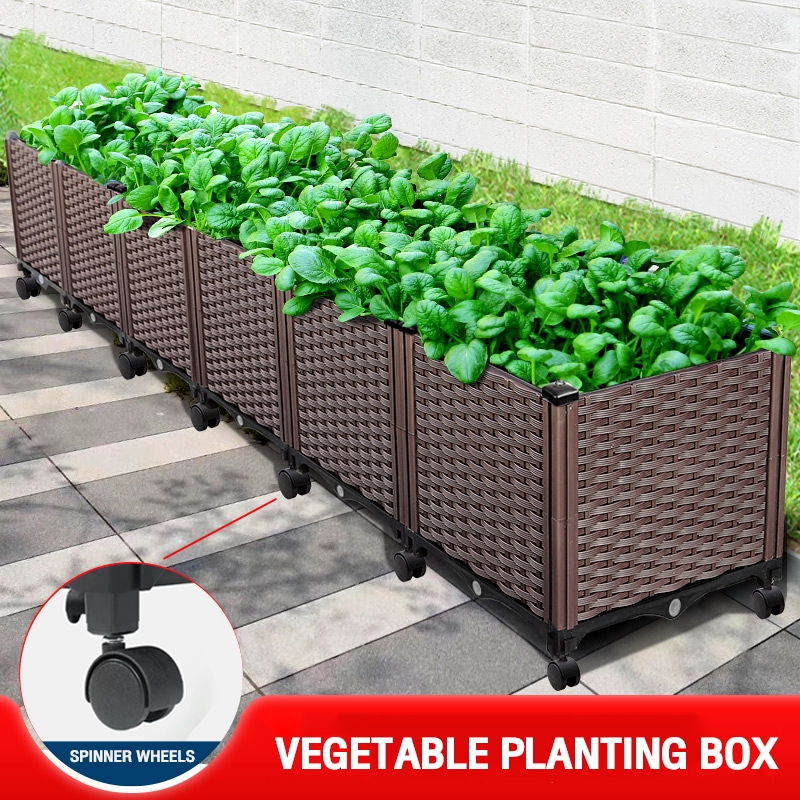 Outdoor Flower Box Landscape Flower Tray Planting Box Rectangular ...
