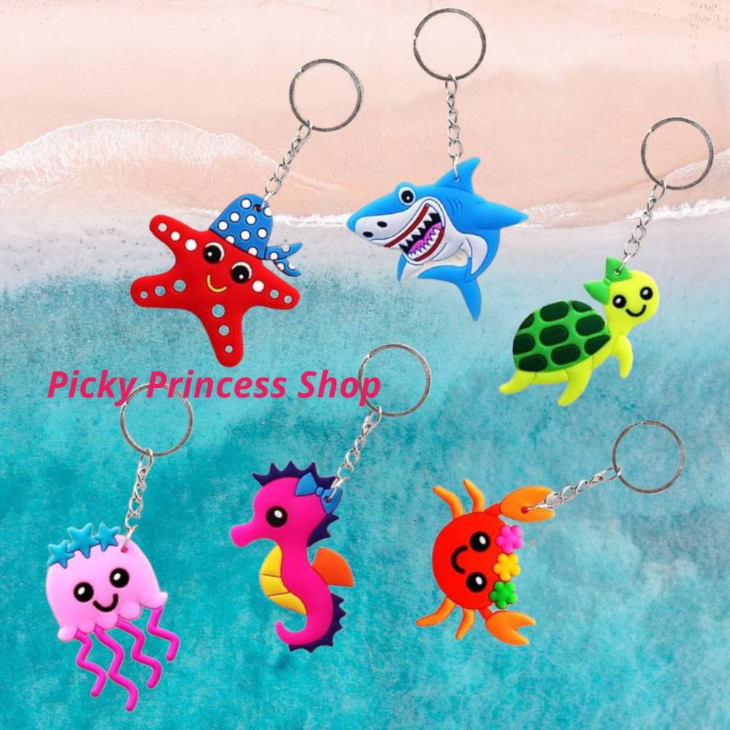 UNder the Sea Theme Ocean Creatures Keychain Underwater Birthday ...