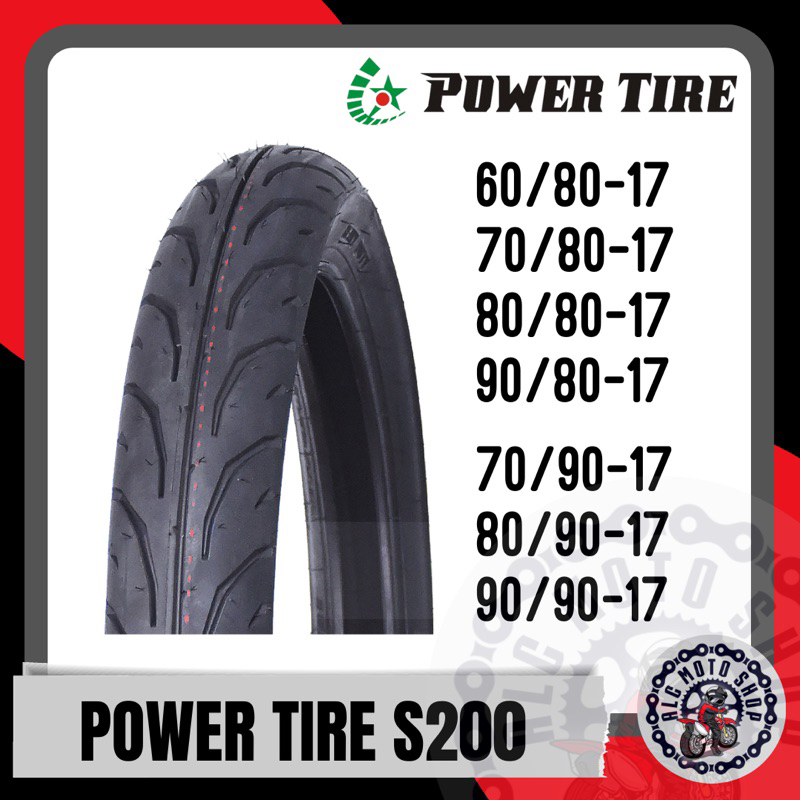 POWER TIRE S200- SPEED ONROAD MOTORCYCLE TIRE / TUBE TYPE - TUBELESS ...