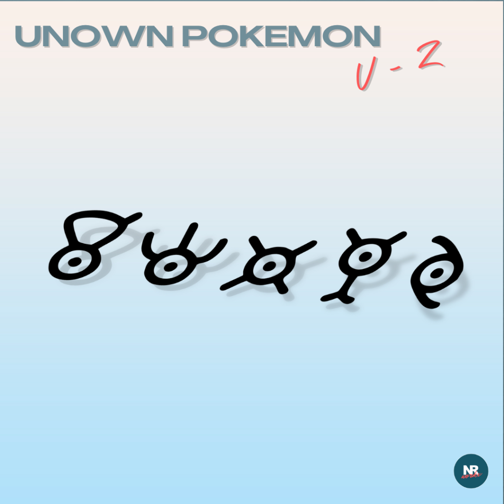 Pokemon Unown Letters V to Z Vinyl Decal Anime Waterproof Sticker ...
