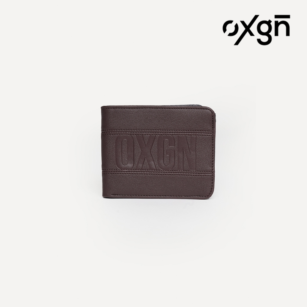 OXGN Bi-Fold Wallet For Men And Women (Black/Chocolate Brown) | Shopee ...