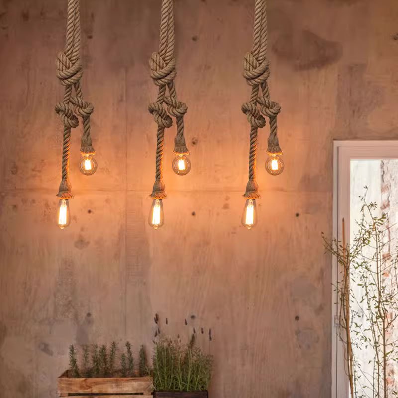 【COD】E27 Lighting Rope Led Chandelier Ceiling Light Drop Light Counter ...