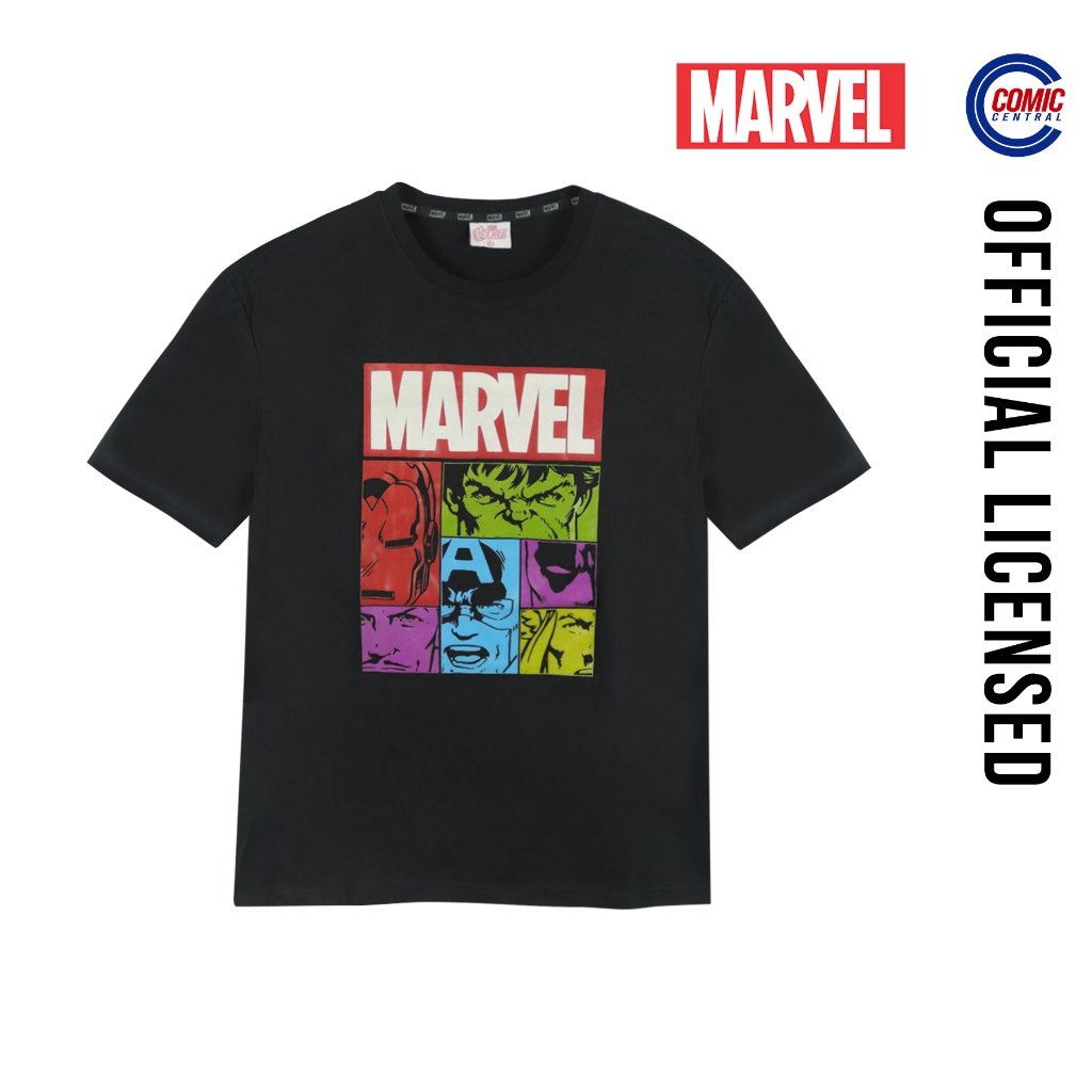 Marvel Avengers Men's Characters Faces Graphic T-Shirt | Shopee Philippines