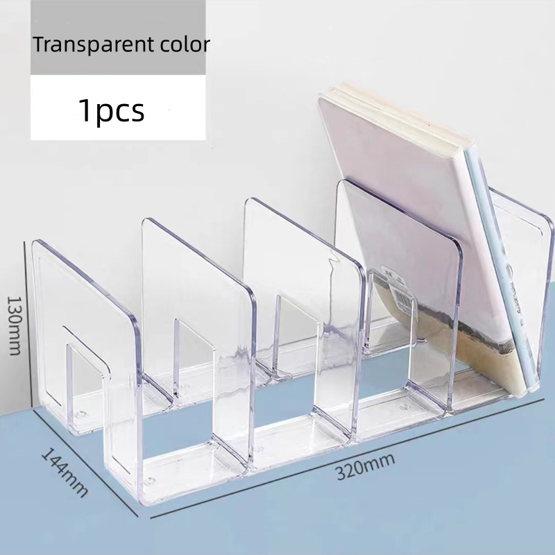 Acrylic bookstand quadruple storage rack Desktop book separation ...