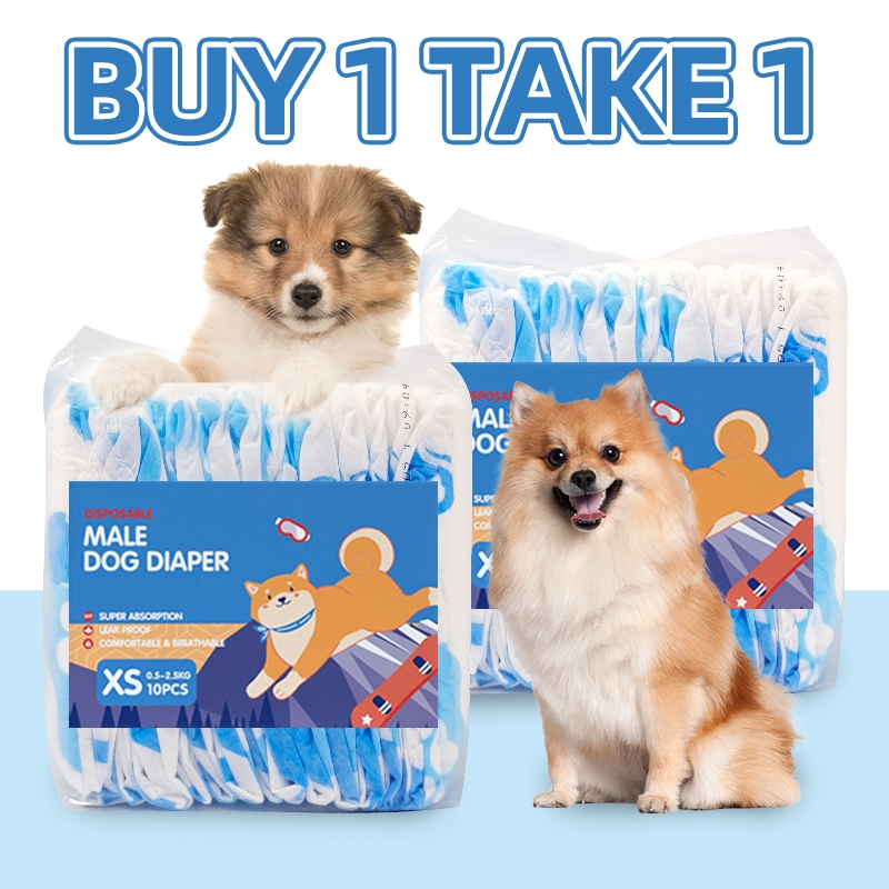 【BUY 1 GET 1】QTI Pet Store Imported Pet Diapers For Dog Male Diaper ...