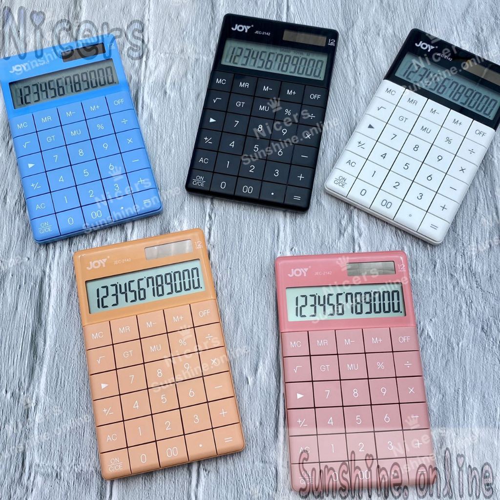 JOY Calculator 12 Digits Dual Power Supply Calculator Portable ...