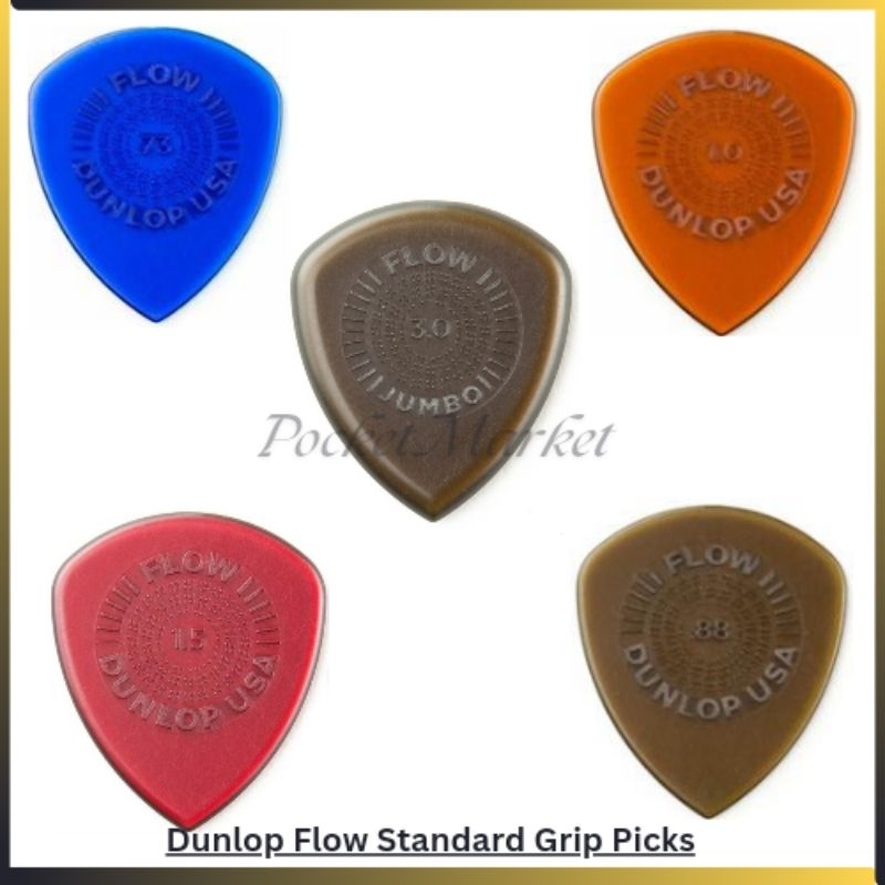 Dunlop Flow Standard Grip Picks per pc .73, 1.5 , .88, 1.0 | Shopee ...