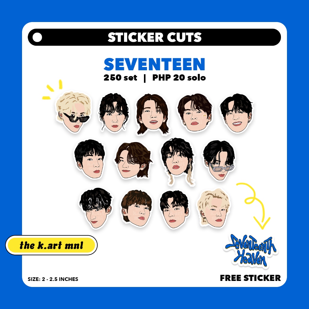 SEVENTEEN SEVENTEENTH HEAVEN Ver. - STICKER CUT SET | Shopee Philippines