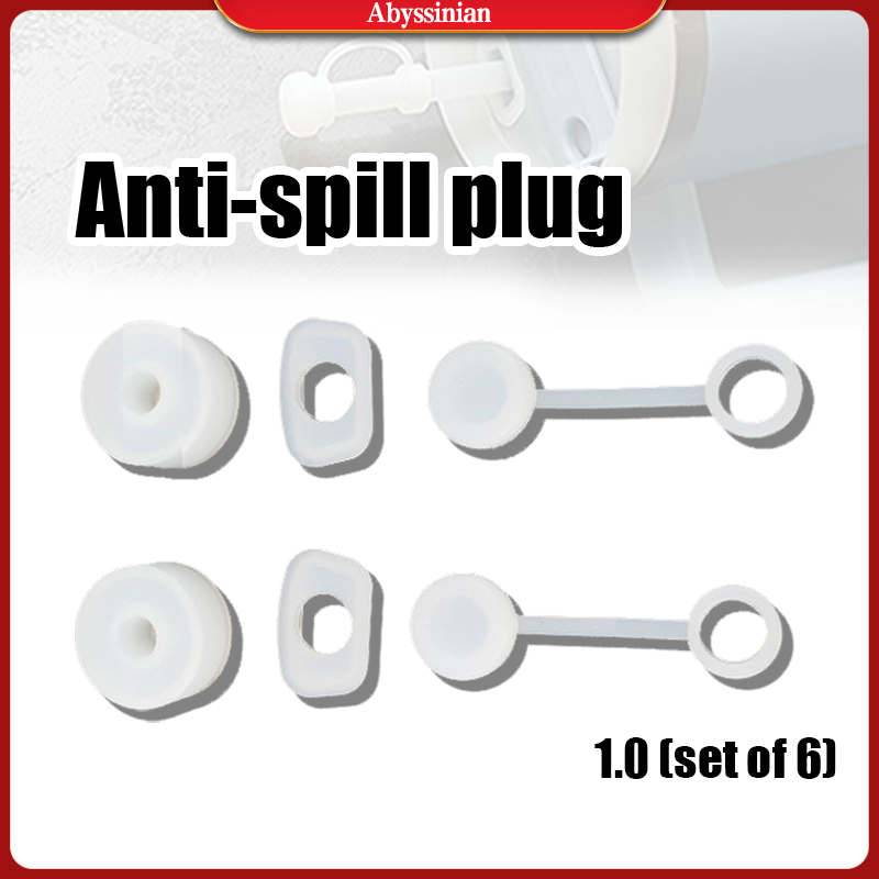 Silicone Anti-Spill Plug 3-Piece Set Silicone Straw Lid Leak-Proof ...
