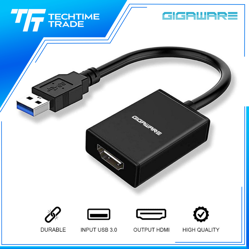 Gigaware USB 3.0 To HDMI Video Display External Cable Adapter | Shopee ...