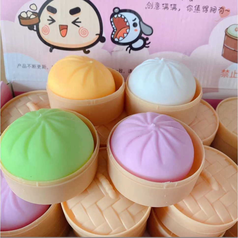 Cute squishy Bun Siopao Toys Fidget Toys for Kids Stress Reliever Toys ...