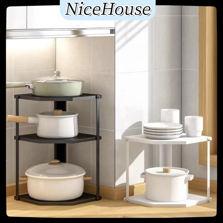 Corner Organizer rack 2/3 Tier Kitchen Counter Storage Rack Under Sink ...