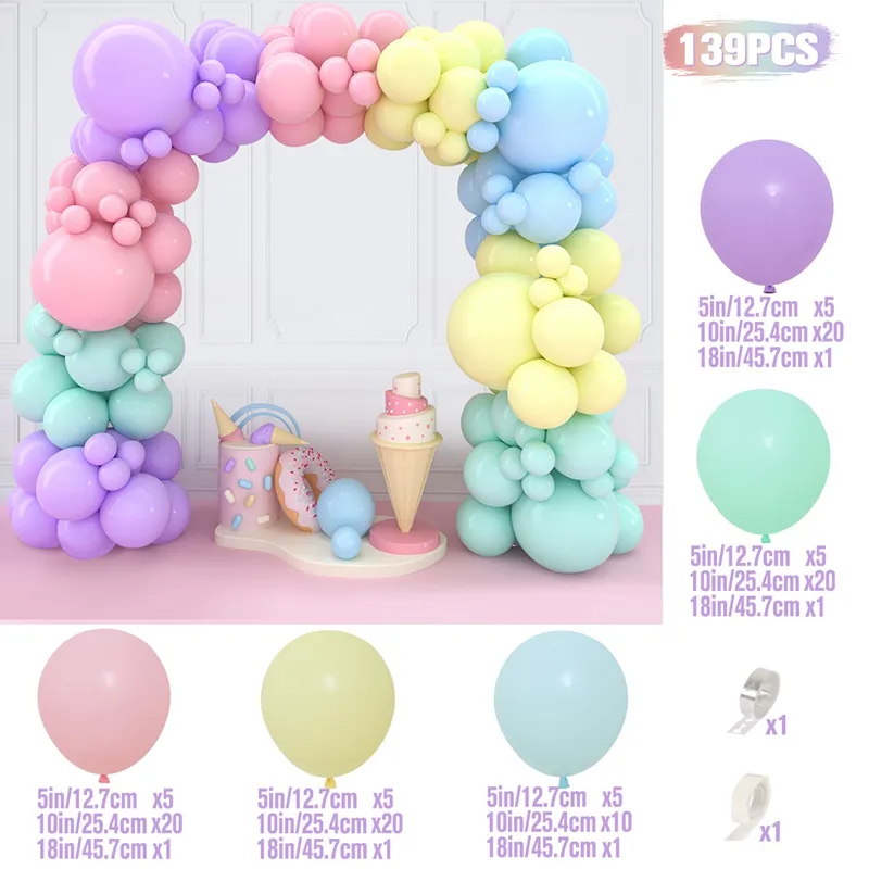 Pastel Balloons Arch Kit Daisy Flower Balloon Garland Kid Birthday ...