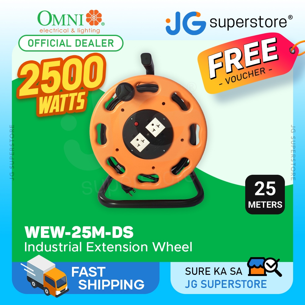 OMNI Industrial Extension Wheel 25 Meter Cord Length w/ 2-Gang T-slot ...