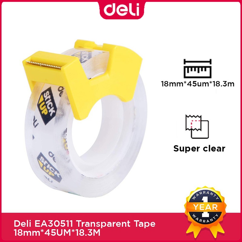 Deli Small Tape Transparent Tape 18mm*45UM*18.3M Office Supplies ...
