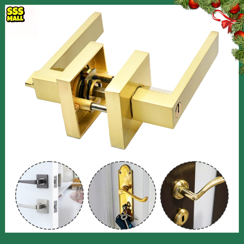 Main Door Lock Continental Bedroom Door Handle Lock Interior Anti-Theft ...