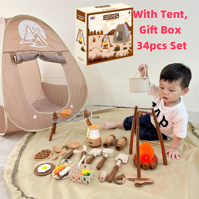 Kids Camping Toys Set with Tent,Kids Play Tent Outdoor Toys Camping ...
