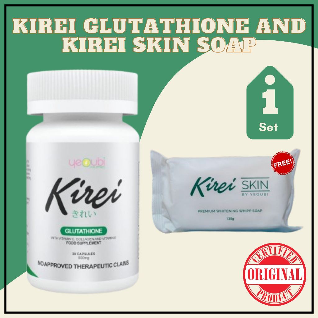 Original Yeoubi Kirei Glutathione and Kirei Skin Premium Whitening Whipp Soap (Set) | Shopee ...
