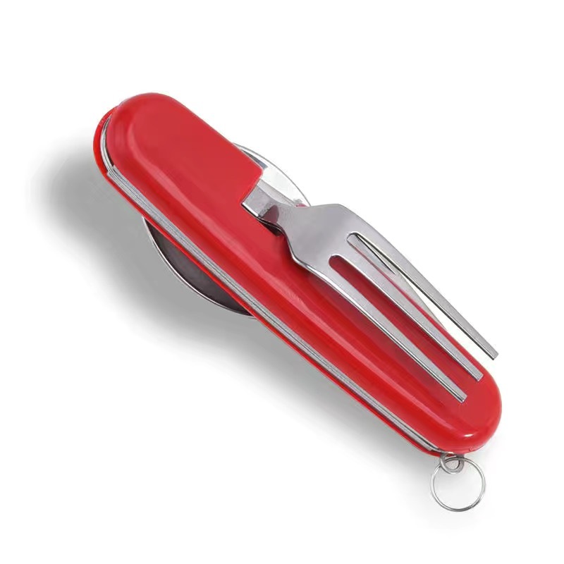 Portable outdoor foldable multi-purpose tableware, fork and spoon ...