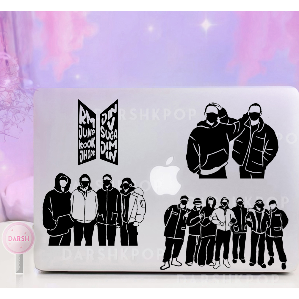 BTS Military Jungkook Jimin Taehyung RM OT7 Waterproof Car Decals Vinyl ...