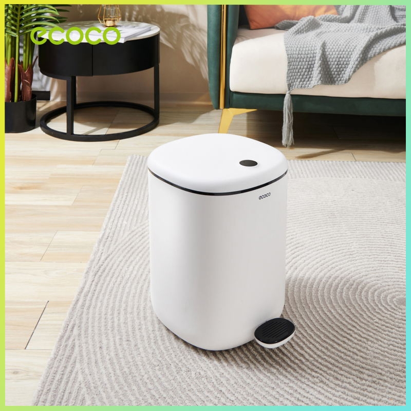 Ecoco Pedal Trash Can Household Living Room Bathroom Kitchen Trash Can ...