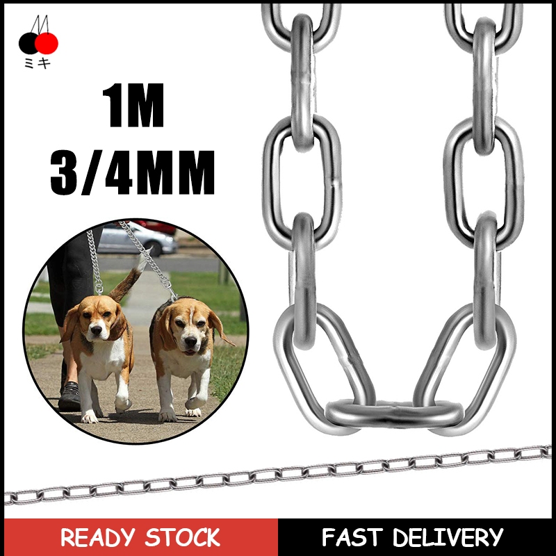 Stainless Chain 304 Stainless 1meter 3.3 feet 3-4mm Chain Steel Welded ...
