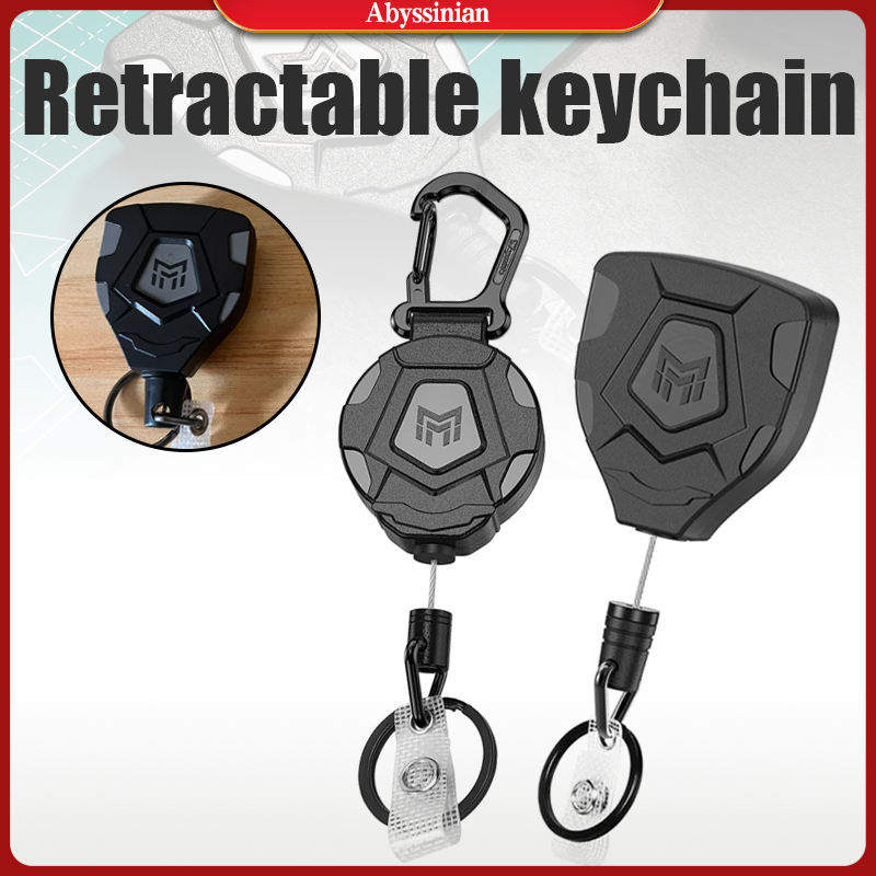 Reel Steel Retractable Cord Retractable Keychain For Hanging Badges And ...