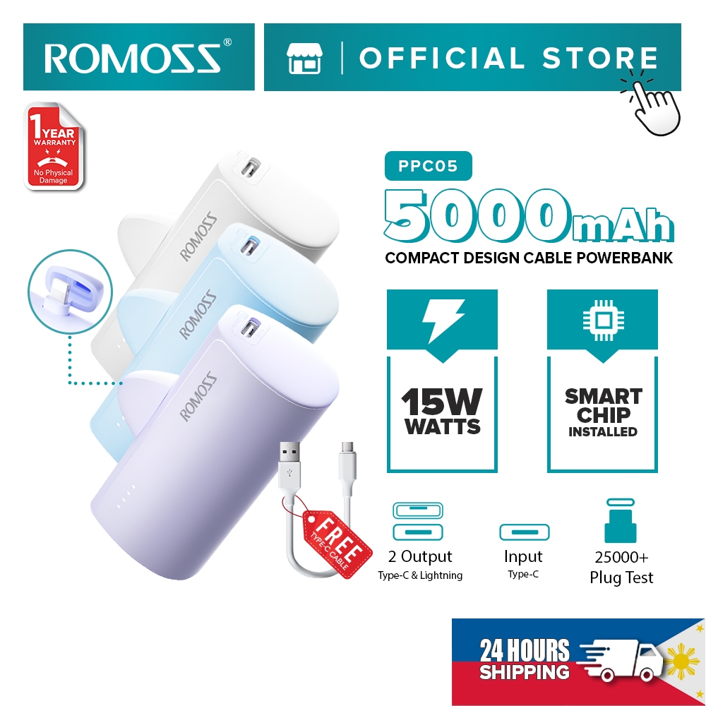 Romoss PPC05 5000mAh Light Ning 12W Mini Super Fast Charging Compact ...
