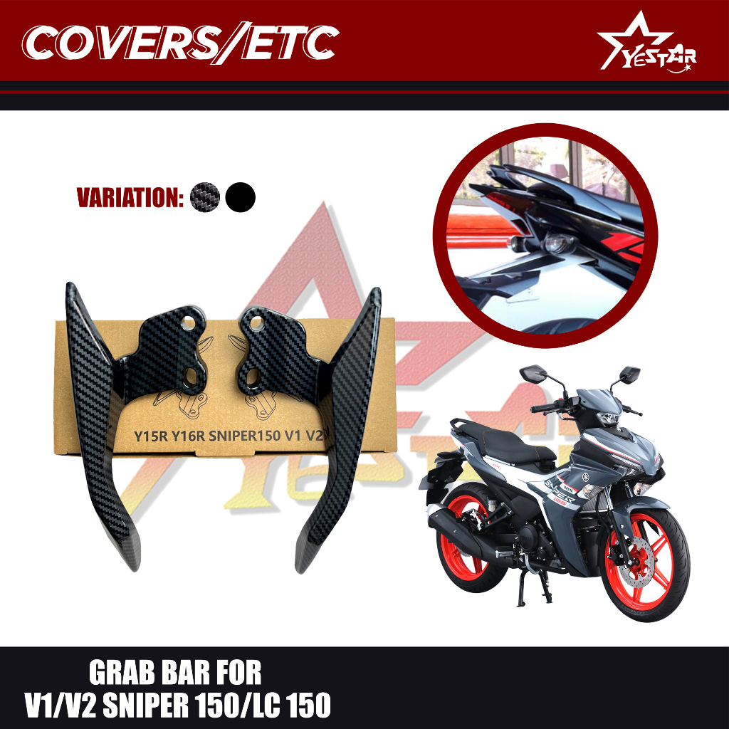 Yestar Grab Bar For YAMAHA Sniper 150/155 V1 V2 / LC 150/Y125ZR ...