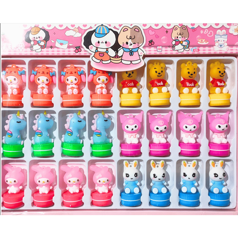 Character Stamp in Assorted Characters and Colors 24 pcs. per box ...