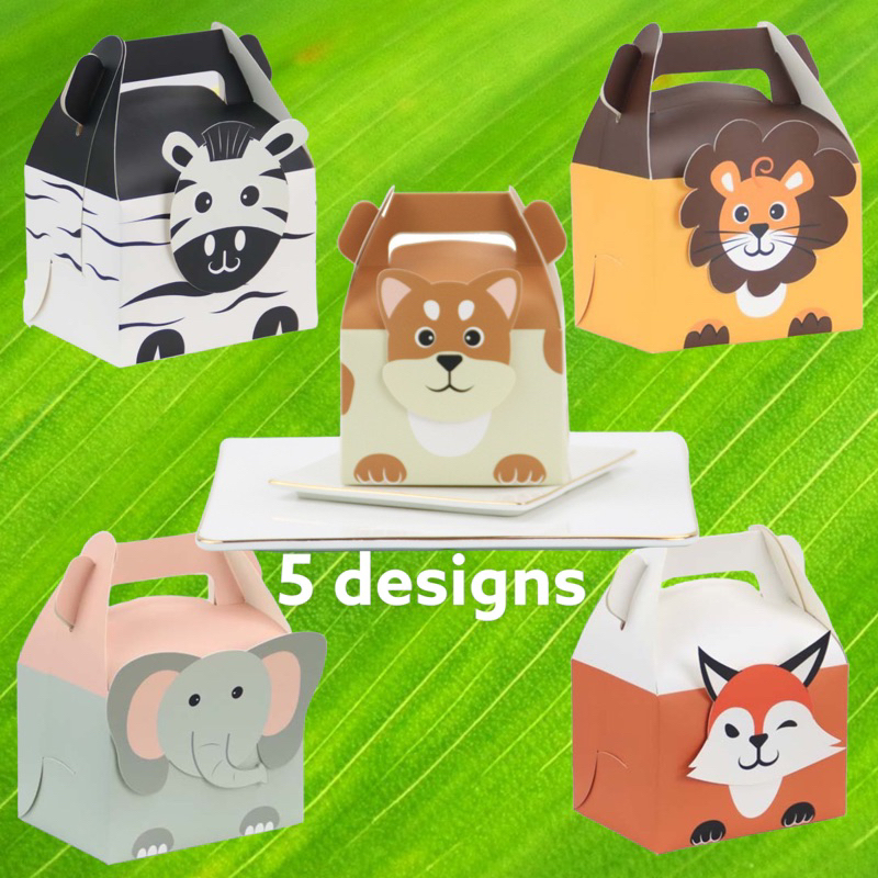Jungle Safari Theme Kids Birthday Party Loot box Candy Box Treat Bag 3D ...