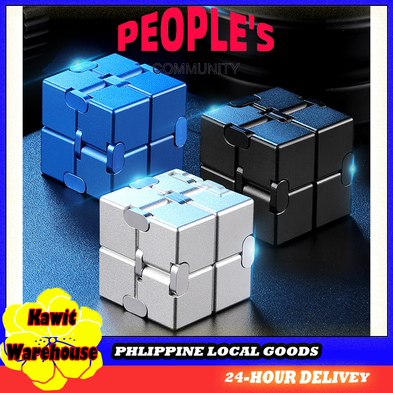 Metal Infinite Rubik's Cube anti-pressure toy Play hand spinner office ...