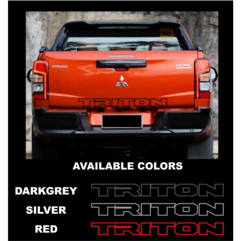 2024 Triton Sticker Design for Mitsubishi Strada Tailgate Fit for all ...