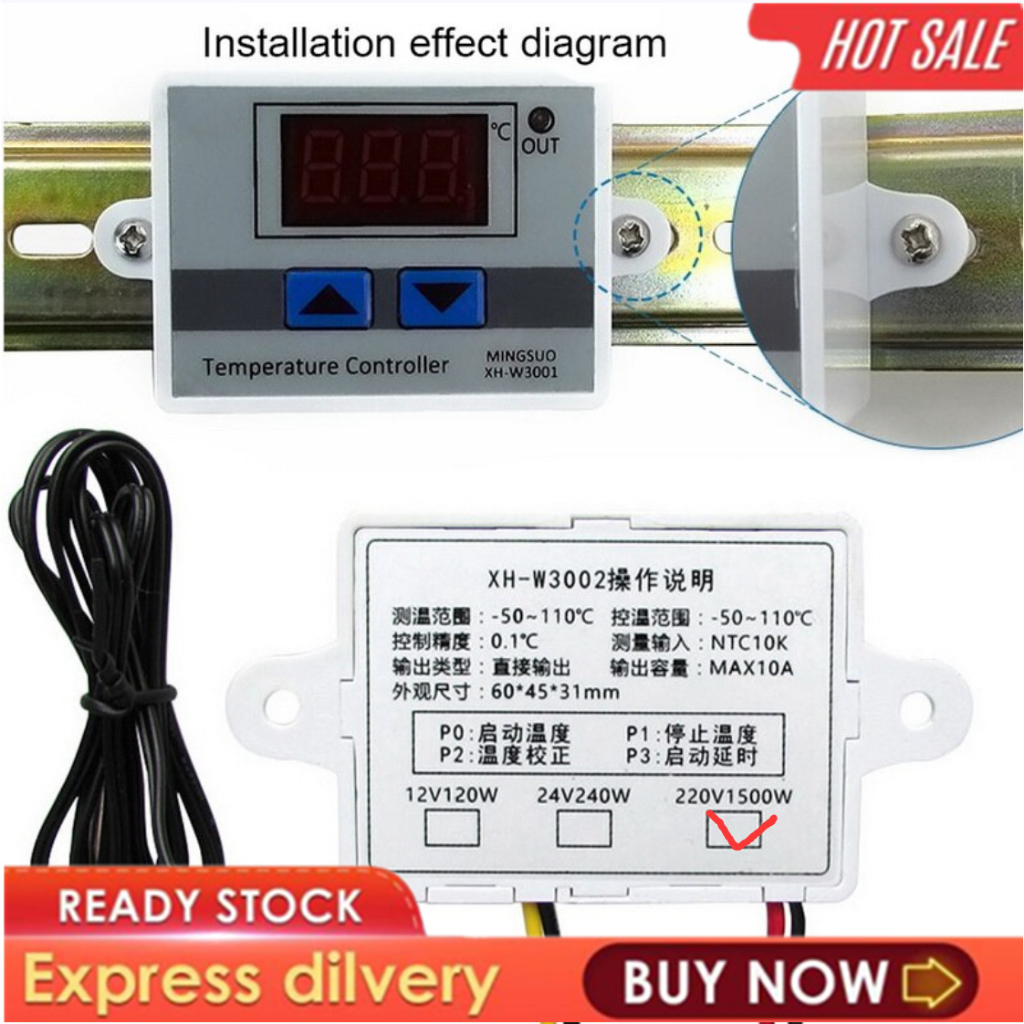 AC110-220V Microcomputer Controller LED Thermostat Incubator Control ...