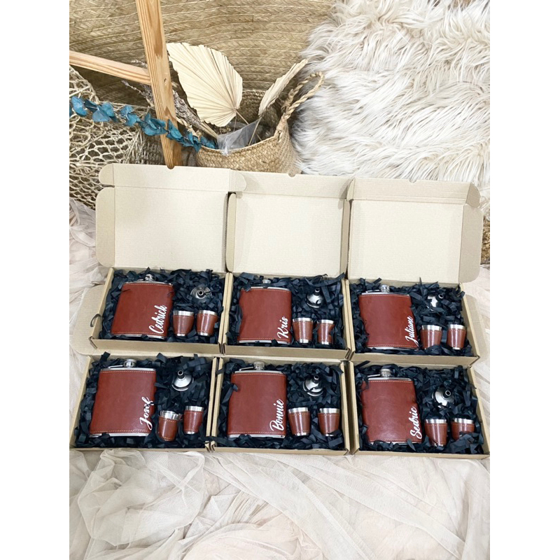 Personalized Hip Flask with Shot Glass, Funnel Gift Set / Mini Whisky ...