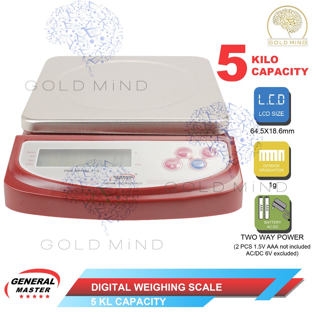 General Master Digital Weighing Scale 5KG | Shopee Philippines
