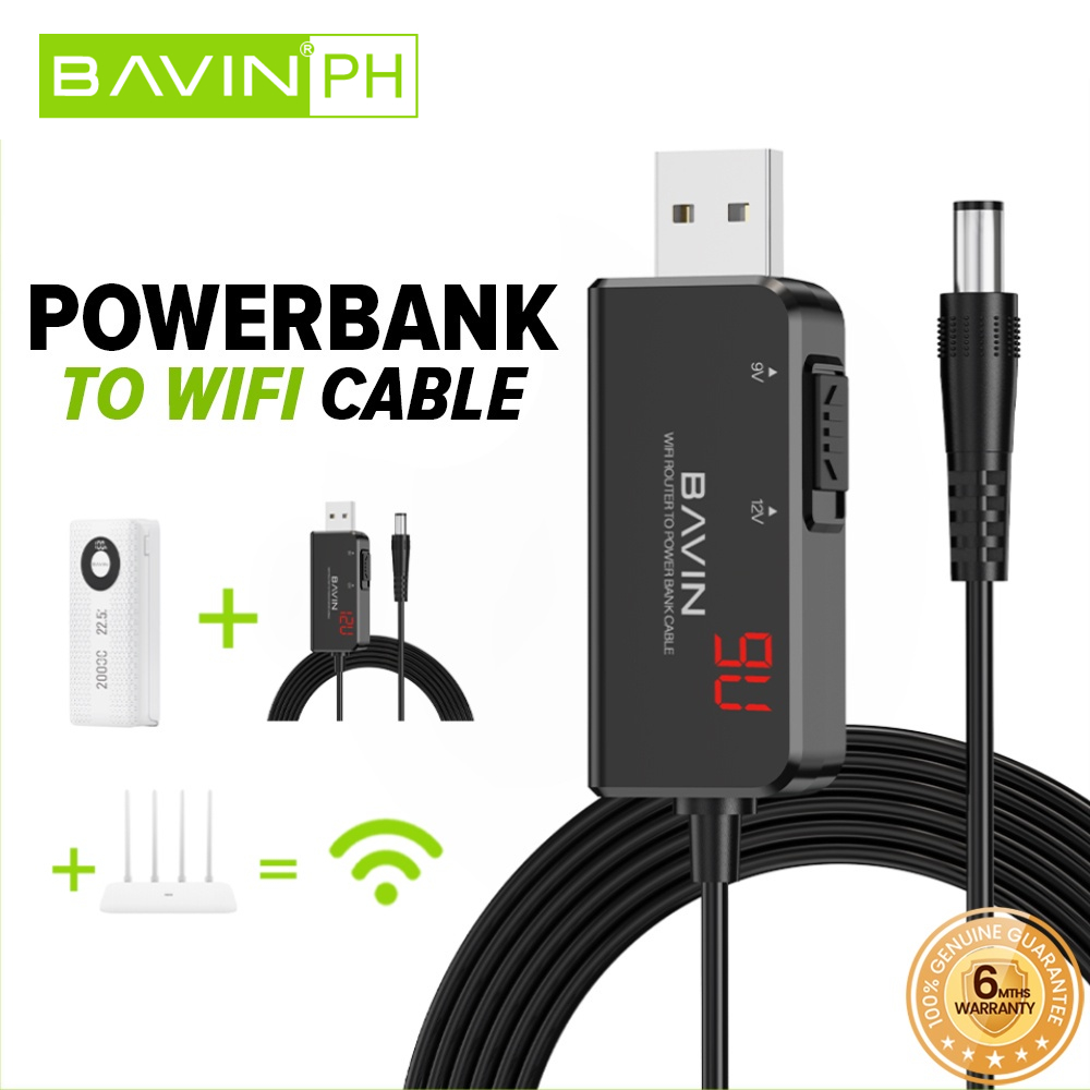 Powerbank To Wifi Router Modem USB Booster Charging Cable Converter DC ...